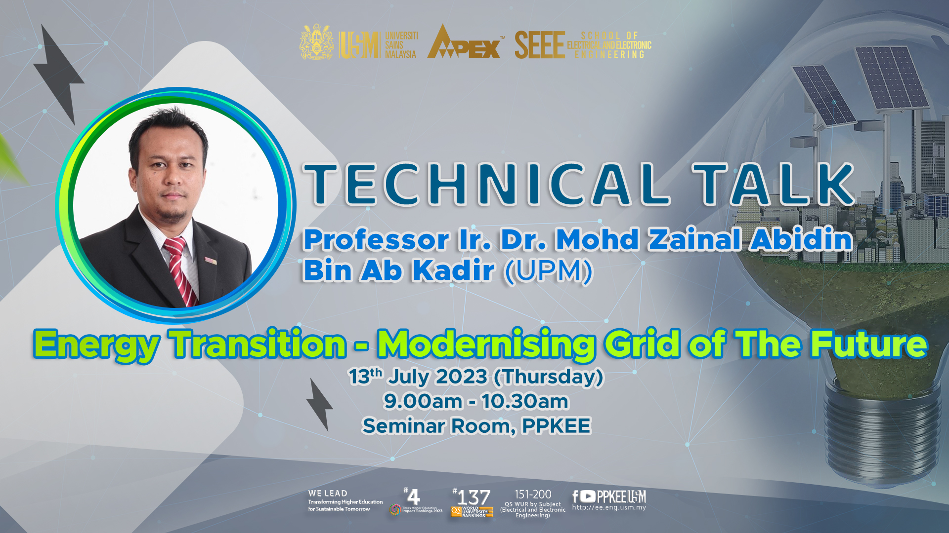 Technical Talk - Profesor Ir. Dr. Mohd Zainal abidin Ab Kadir